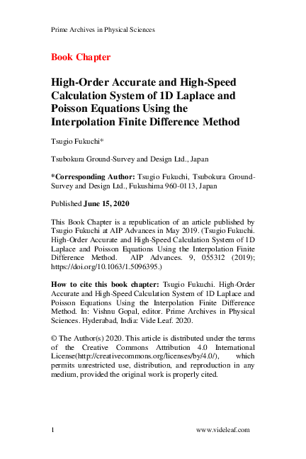 (PDF) High-Order Accurate and High-Speed Calculation System of 1D Laplace and Poisson Equations ...
