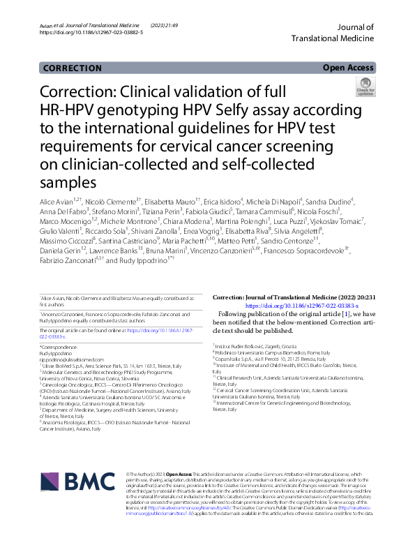 (PDF) Correction: Clinical validation of full HR-HPV genotyping HPV ...