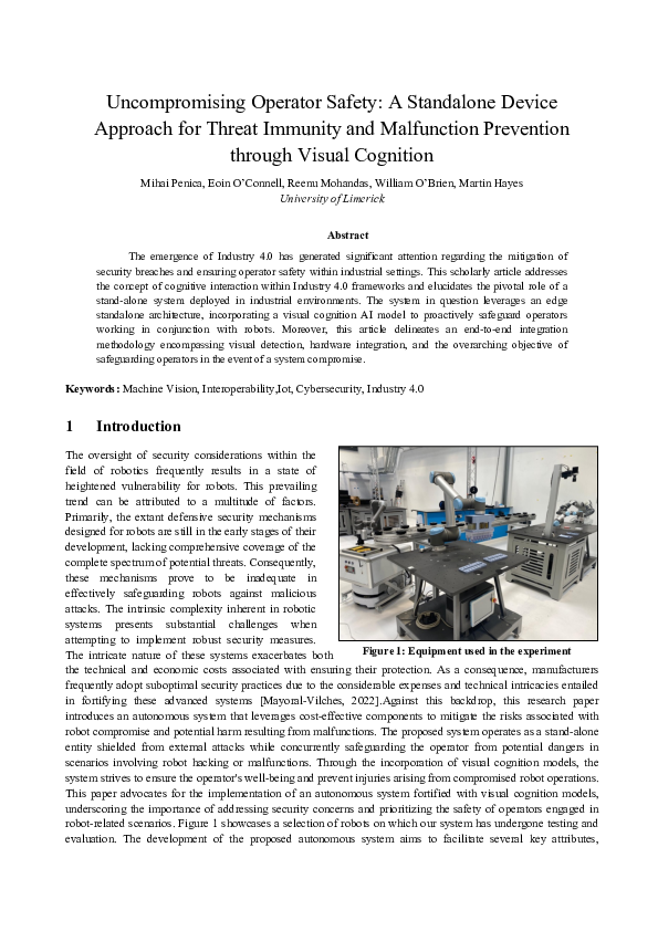 (PDF) Uncompromising Operator Safety: A Standalone Device Approach for ...