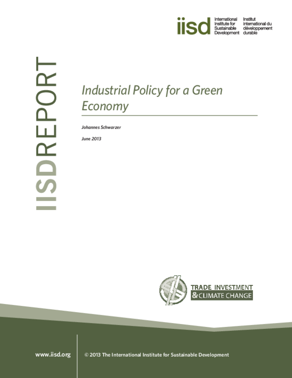 (PDF) Industrial Policy for a Green Economy