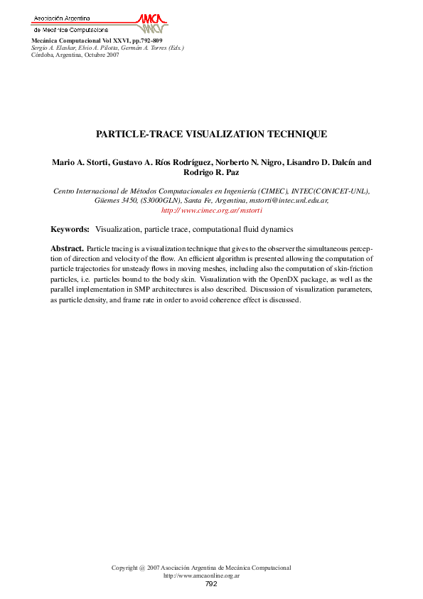 (PDF) Particle-Trace Visualization Technique | Gustavo Rios - Academia.edu