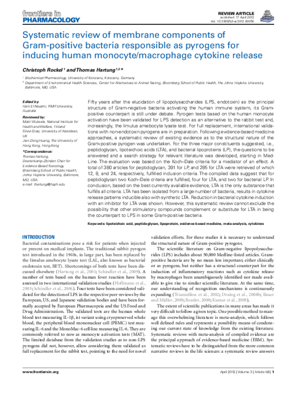 (PDF) Systematic Review of Membrane Components of Gram-Positive ...