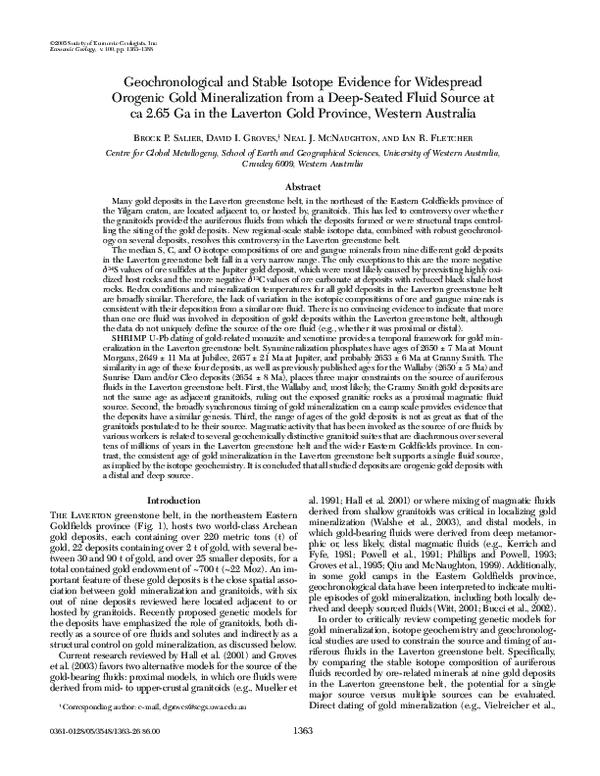 (PDF) Geochronological and Stable Isotope Evidence for Widespread ...