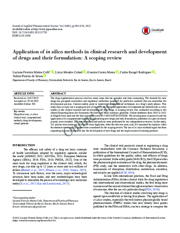(PDF) Application of in silico methods in clinical research and ...