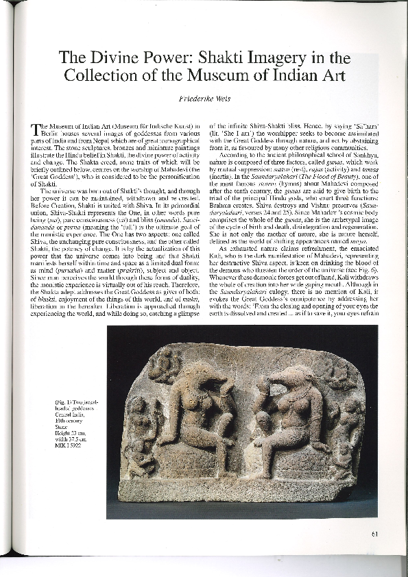 (PDF) The Divine Power. Shakti Imagery in the Collection of the Museum ...