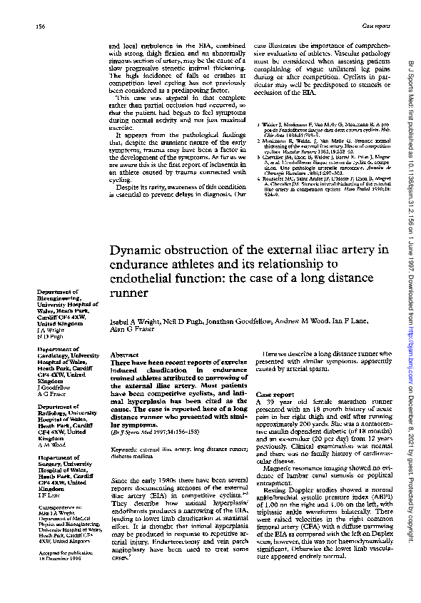 (PDF) Dynamic obstruction of the external iliac artery in endurance ...