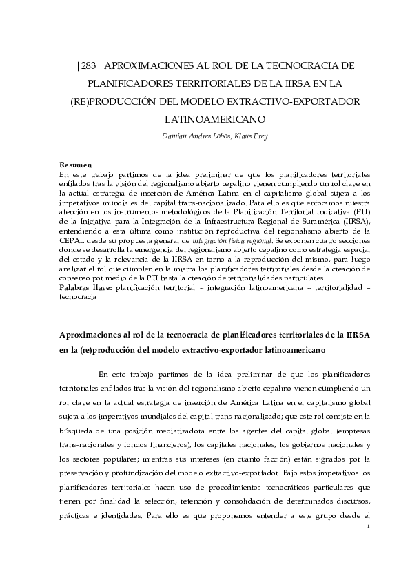 (PDF) ST2 - 283 Aproximaciones Al Rol De La Tecnocracia De Planificadores Territoriales De La ...