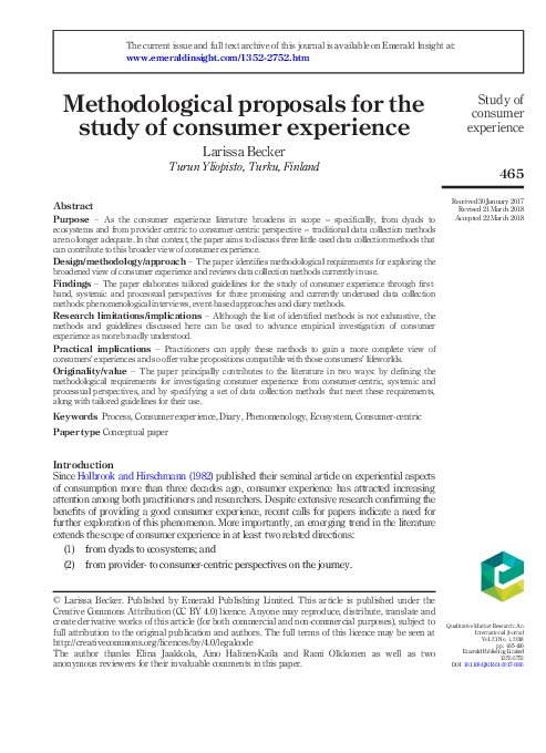 (PDF) Methodological Proposals