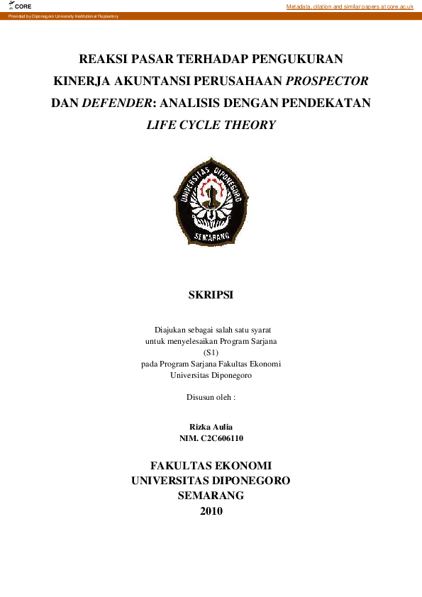 (PDF) Reaksi Pasar Terhadap Pengukuran Kinerja Akuntansi Perusahaan ...