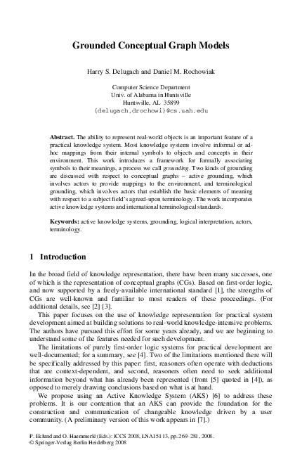 (PDF) Grounded Conceptual Graph Models