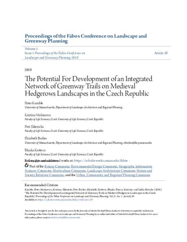 (PDF) The Potential For Development of an Integrated Network of ...