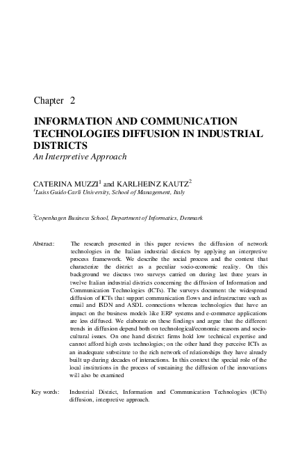 (PDF) Information and Communication Technologies Diffusion in ...