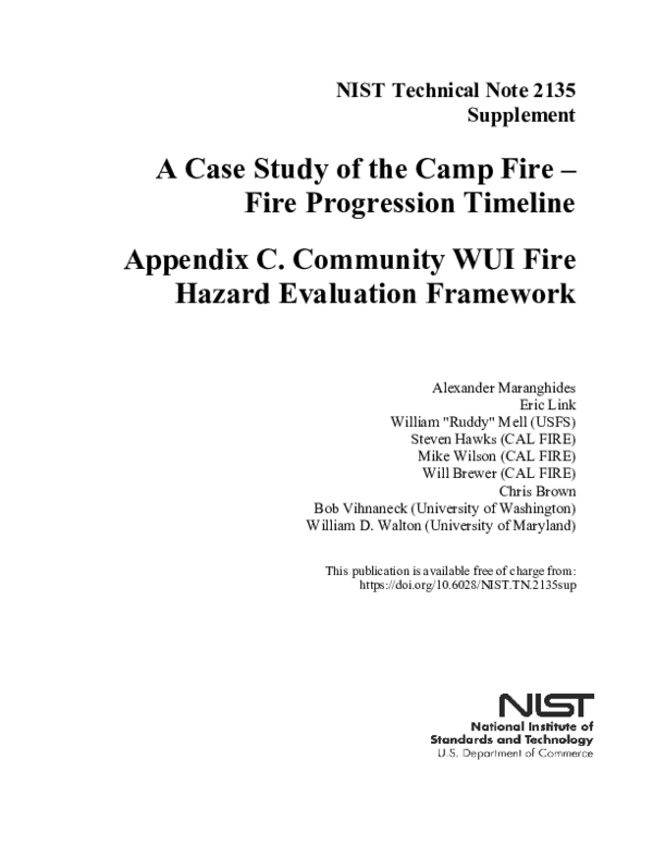 (PDF) A Case Study of the Camp Fire – Fire Progression Timeline
