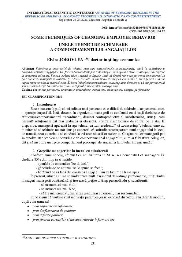 (PDF) Some techniques of changing employee behavior