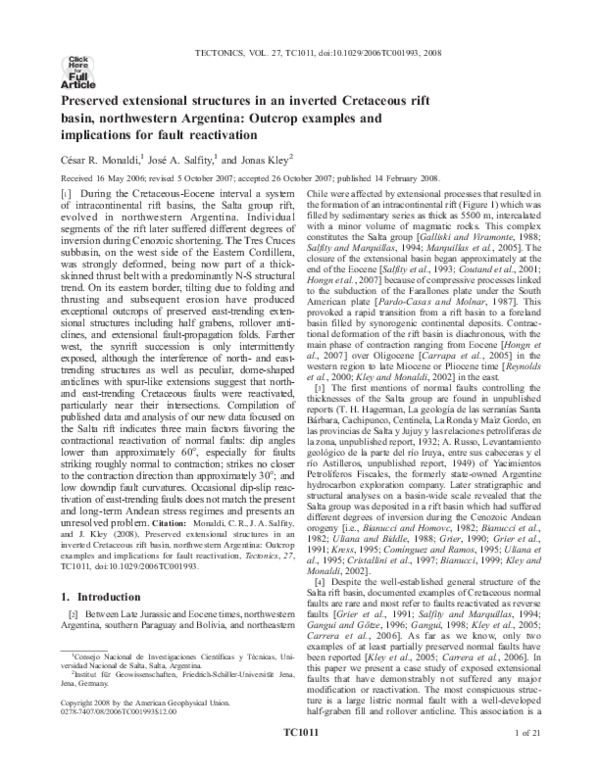 (PDF) Preserved extensional structures in an inverted Cretaceous rift ...