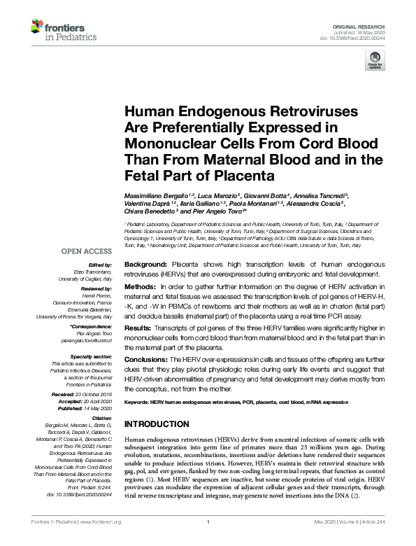 (PDF) Human Endogenous Retroviruses Are Preferentially Expressed in ...