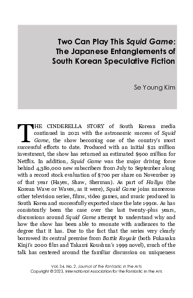 (PDF) Two Can Play This Squid Game: The Japanese Entanglements of South ...