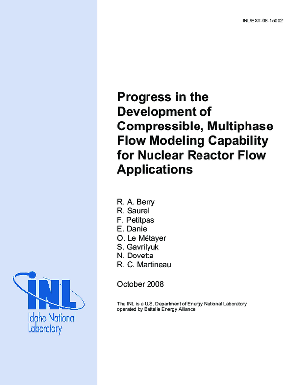 Pdf Progress In The Development Of Compressible Multiphase Flow