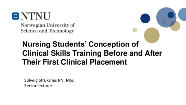 (PDF) Nursing students' conception of clinical skills training before ...