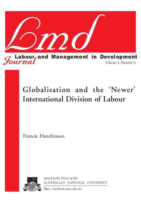 (PDF) Globalisation and the 'Newer' international division of labour