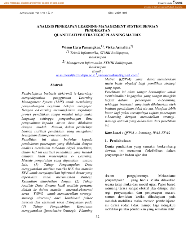 (PDF) Analisis Penerapan Learning Management System Dengan Pendekatan ...