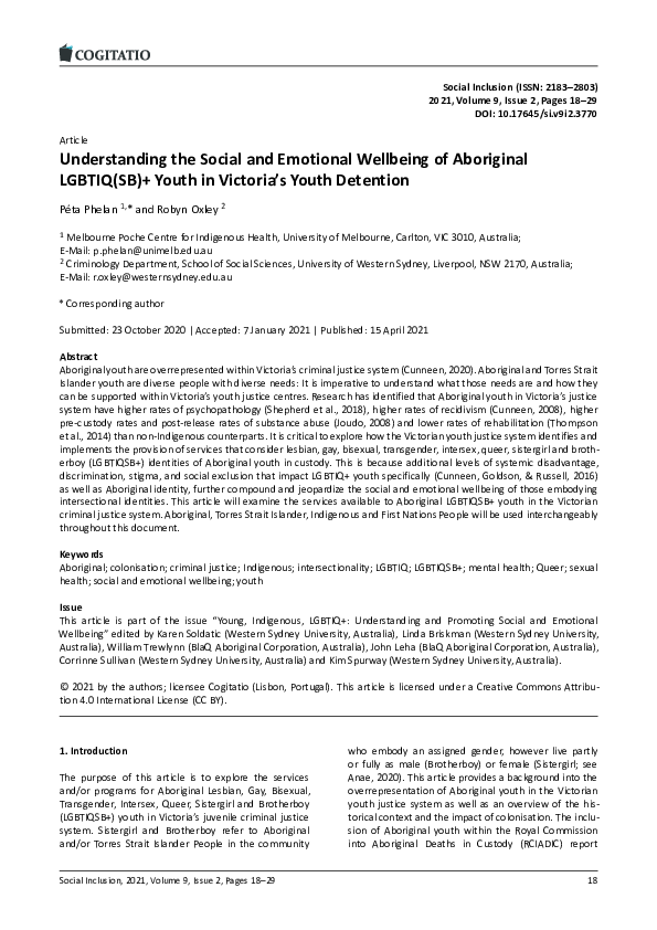(PDF) Understanding the Social and Emotional Wellbeing of Aboriginal ...