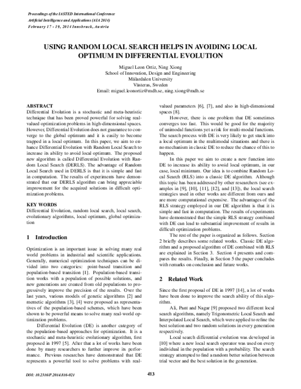 (PDF) Using Random Local Search Helps in Avoiding Local Optimum in ...