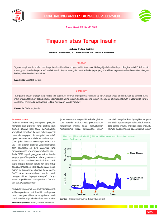 (PDF) Tinjauan atas Terapi Insulin