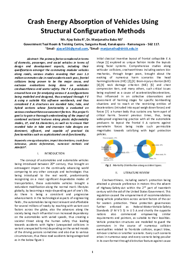 (PDF) Crash Energy Absorption of Vehicles Using Structural ...