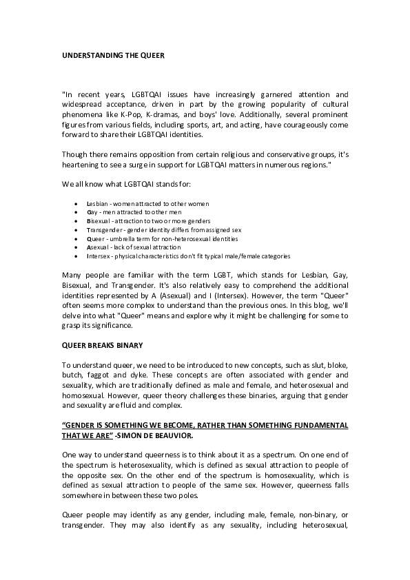 (PDF) Understanding the Queer