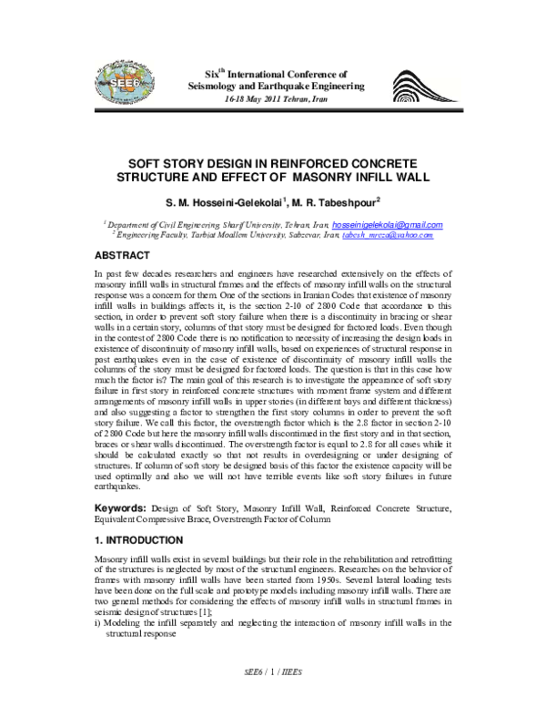 (PDF) SOFT STORY DESIGN IN REINFORCED CONCRETE STRUCTURE AND EFFECT OF ...