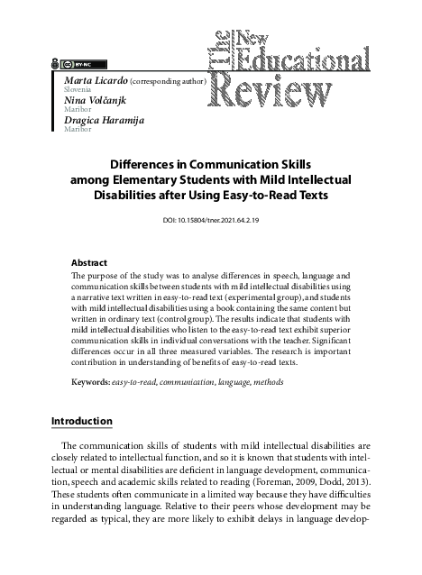 (PDF) Differences in Communication Skills among Elementary Students ...