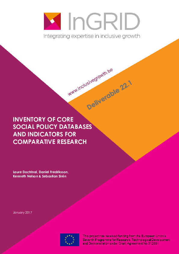 (PDF) Inventory on core social policy databases and indicators for ...