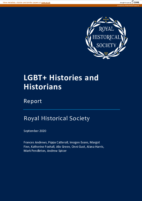 (PDF) LGBT+ Histories and Historians | Peter Paul Catterall - Academia.edu
