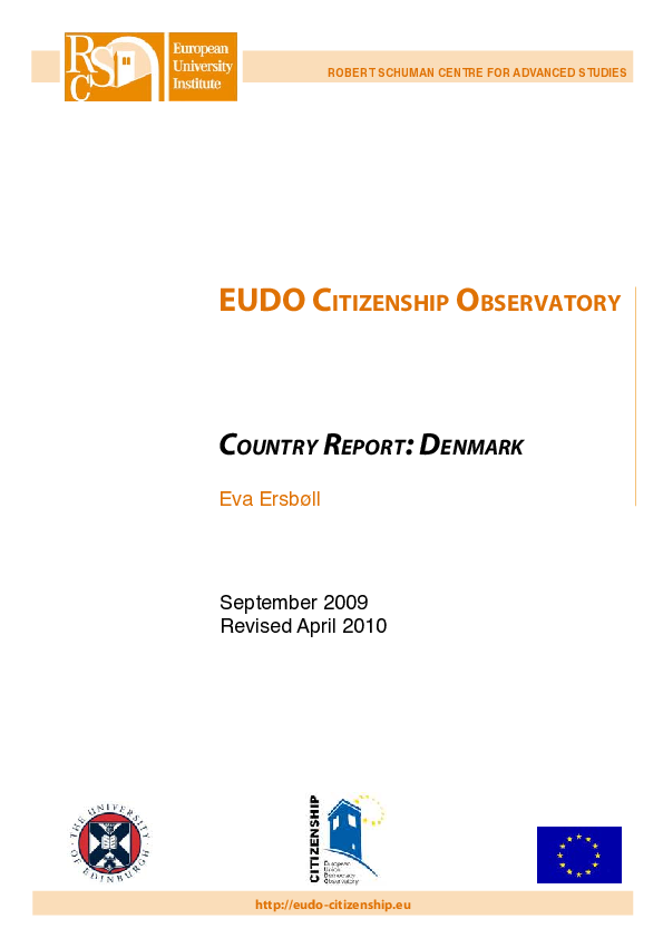 (PDF) Report on Denmark