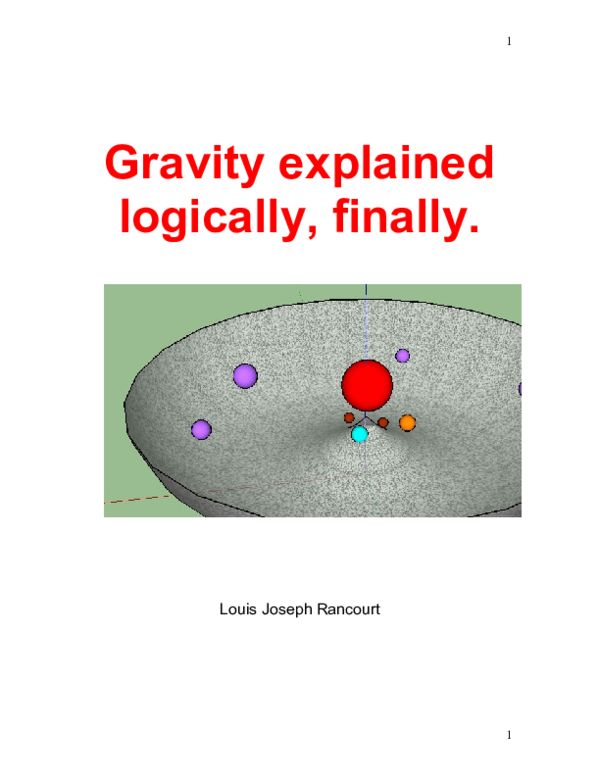 (PDF) Gravity explained logically, finally