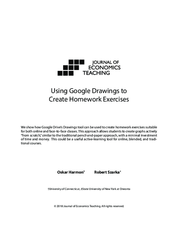 (PDF) Using Google Drawings to Create Homework Exercises