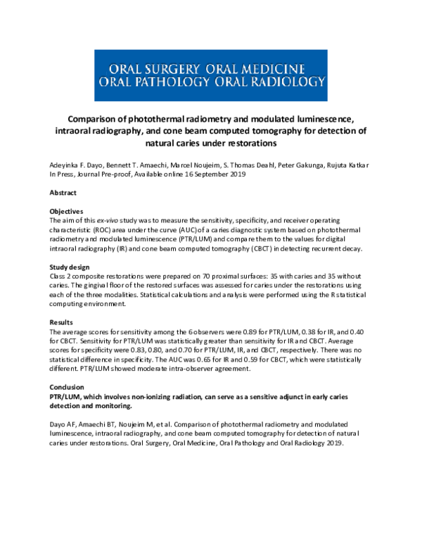 (PDF) Comparison of Photothermal Radiometry and Modulated Luminescence ...