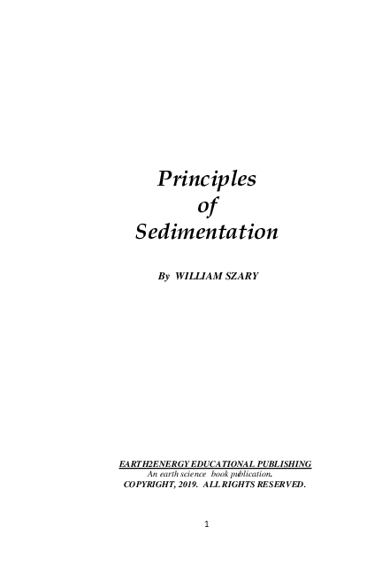 (PDF) Principles of Sedimentation