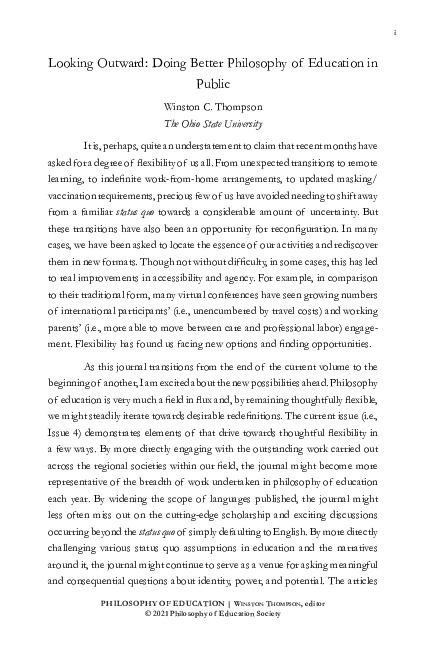 (PDF) Looking Outward