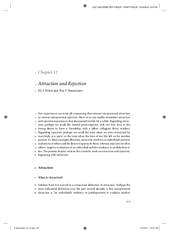 (PDF) Attraction and rejection