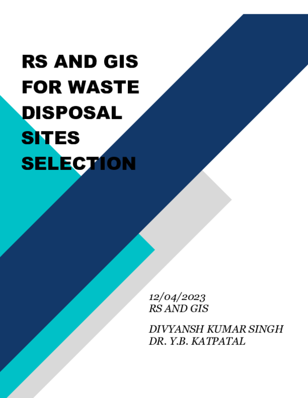 (DOC) RS AND GIS FOR WASTE DISPOSAL SITES SELECTION