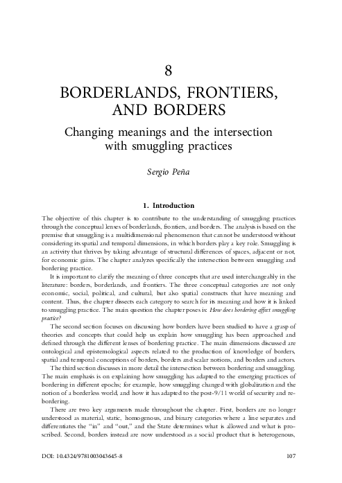 (PDF) Borderlands, frontiers, and borders