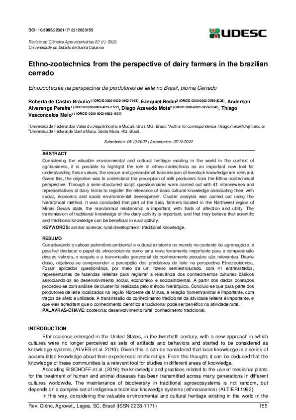 (PDF) Ethno-zootechnics from the perspective of dairy farmers in the ...