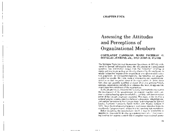 (PDF) Michigan Organizational Assessment Questionnaire