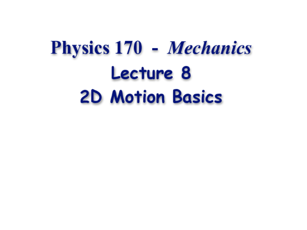 (PDF) Motion in Two Dimensions