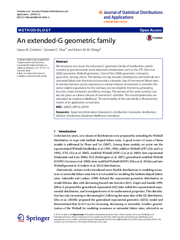 (PDF) An extended-G geometric family