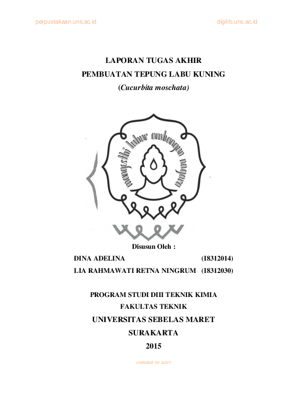 (PDF) Pembuatan Tepung Labu Kuning (Cucurbita Moschata)