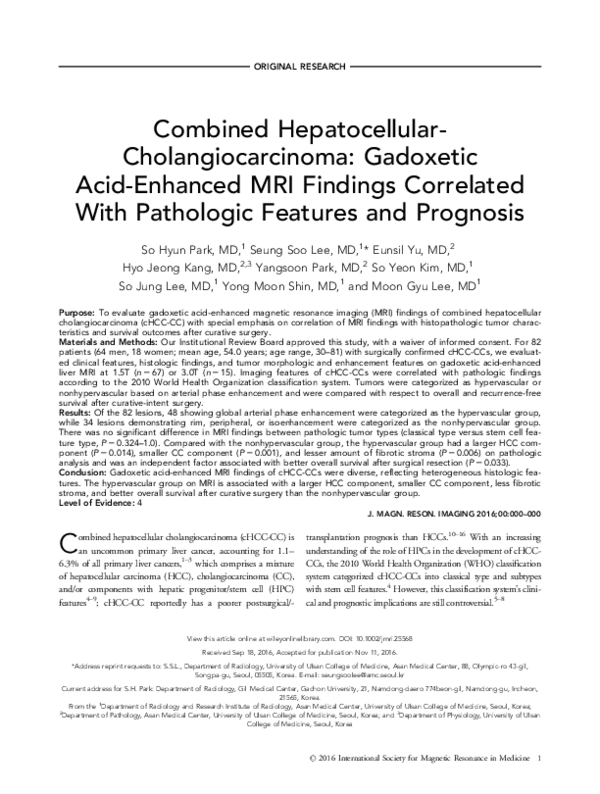 (PDF) Combined hepatocellular-cholangiocarcinoma derives from liver ...