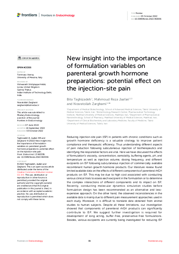 (PDF) New insight into the importance of formulation variables on ...